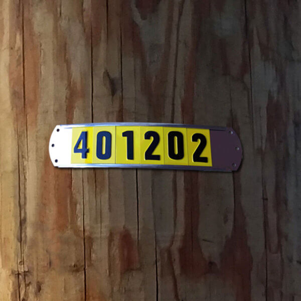 Aluminum Pole Marking Tag Holders - Trident Solutions