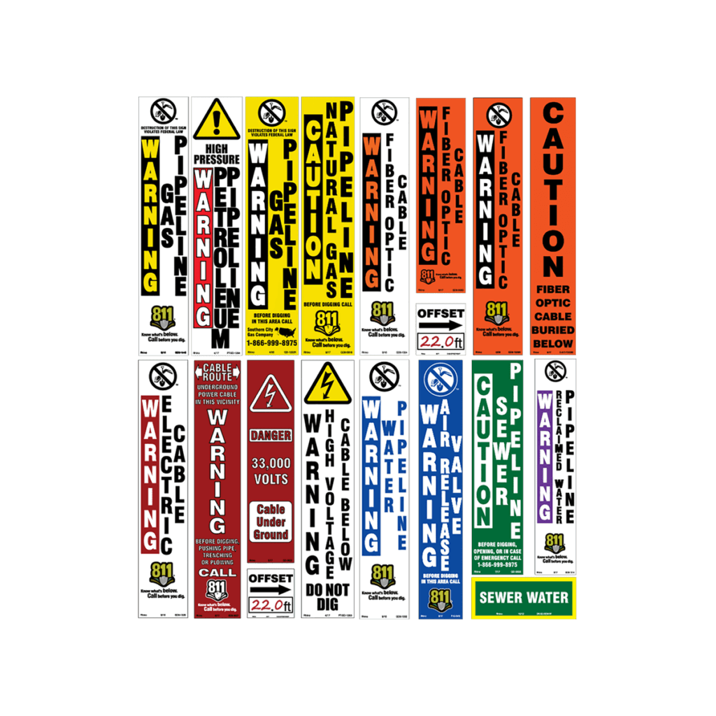Vinyl Marker Post Decal - Trident Solutions